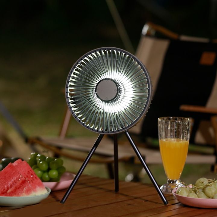 Outdoors Electric Fan 10000Ma Wireless Portable Fan Dual Use Tripod ...