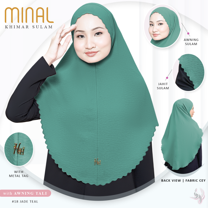 * New Season Arrival * MINAL Khimar Sulam Bertali by H&H Exclusive | Lazada