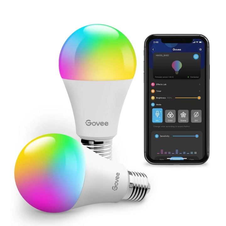 Govee BT LED Light Bulb Dimmable B6005 Music Sync RGBWW Color Changing ...