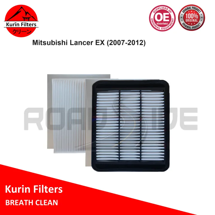 KURIN Combo (Air & AC) Filters for Mitsubishi Lancer EX (2007 - 2012 ...