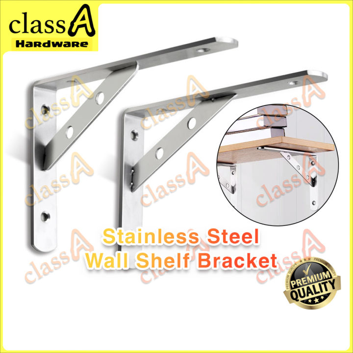 ClassAHW Stainless Steel L Bracket L-Shaped Shelf Support L Bracket Rak ...