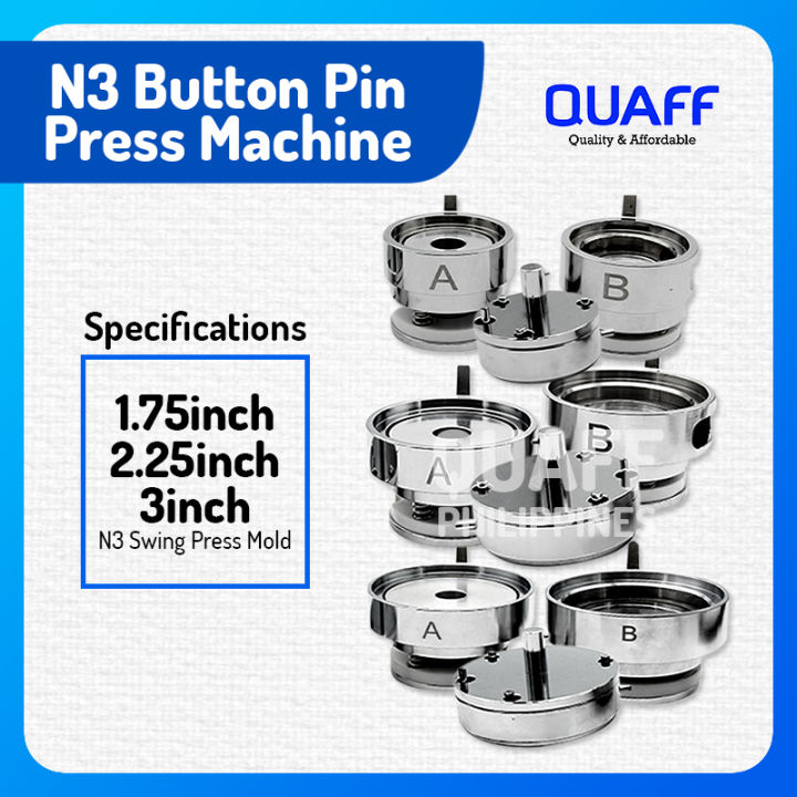Quaff Button Pin Press Machine N3 Swing Type Body And Mold | Lazada PH