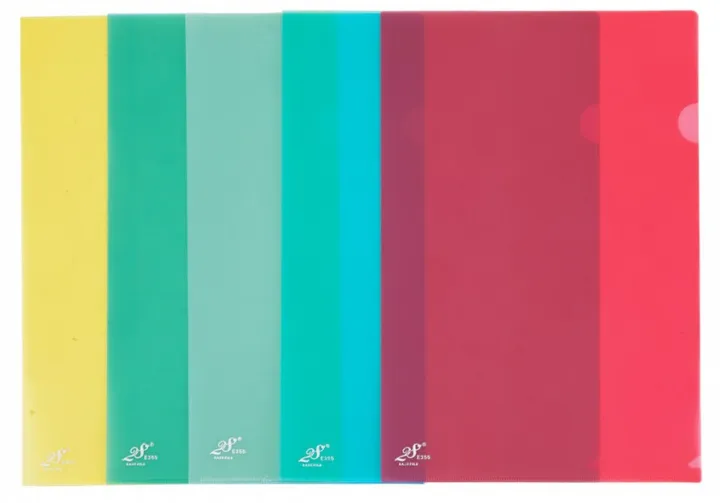 L Shape Transparent (Colour) Document Holder File A4 Size | Lazada