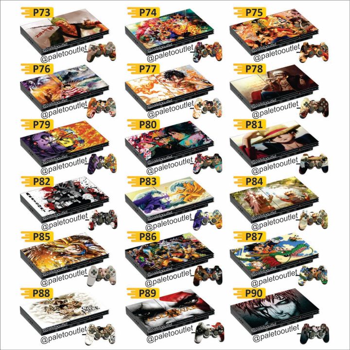 sticker ps2 slim ps2 fat motif anime | Lazada Indonesia