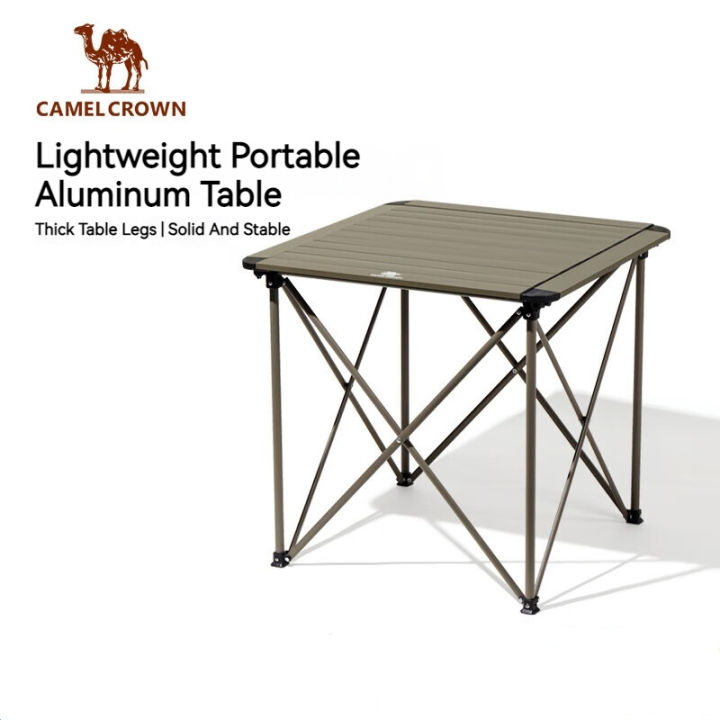 CAMELCROWN Outdoor Aluminum Folding Table Picnic Table Camping Table ...