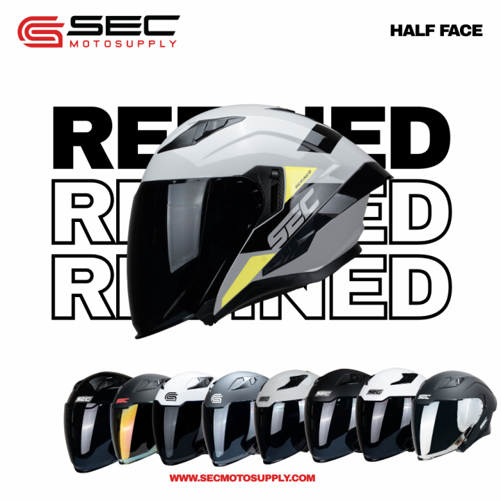 SEC Refined Half Face Helmet For Motorcycle– Gloss/Matte (M–XL) | Lazada PH