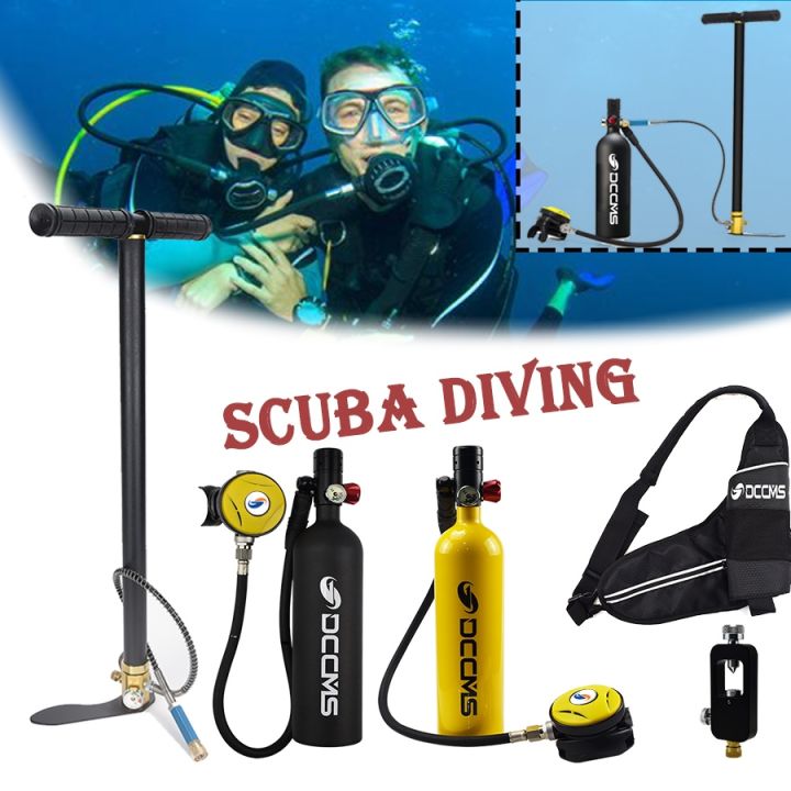 1000ml Diving Oxygen Tank Scuba Diving Lung Tank Aluminum Alloy Mini ...