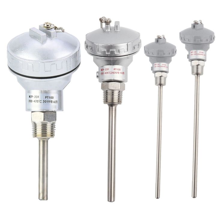 RTD PT100 50/100/200mm Temperature Sensor Probe 1/2" NPT Thread ...