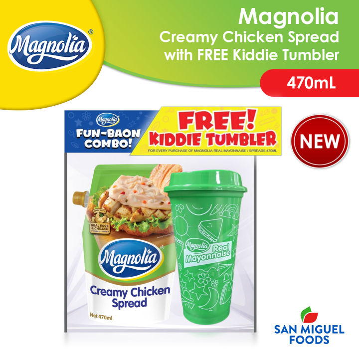 Magnolia Creamy Chicken Spread (470mL) with FREE Kiddie Tumbler | Lazada PH