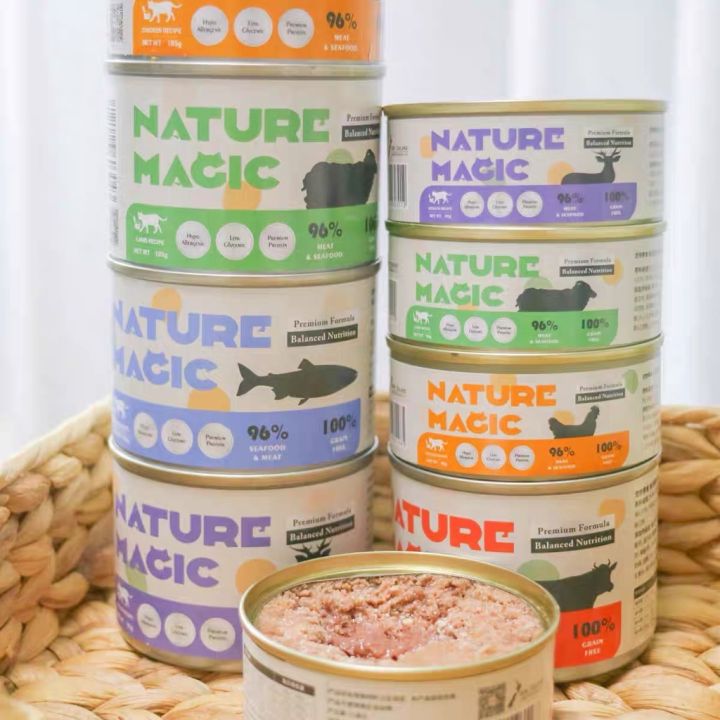 NATURE MAGIC Complete Balanced Cat Can 90g/185g High Meat Content Grain Free 自然魔法 新西兰猫咪主食罐 96% ...