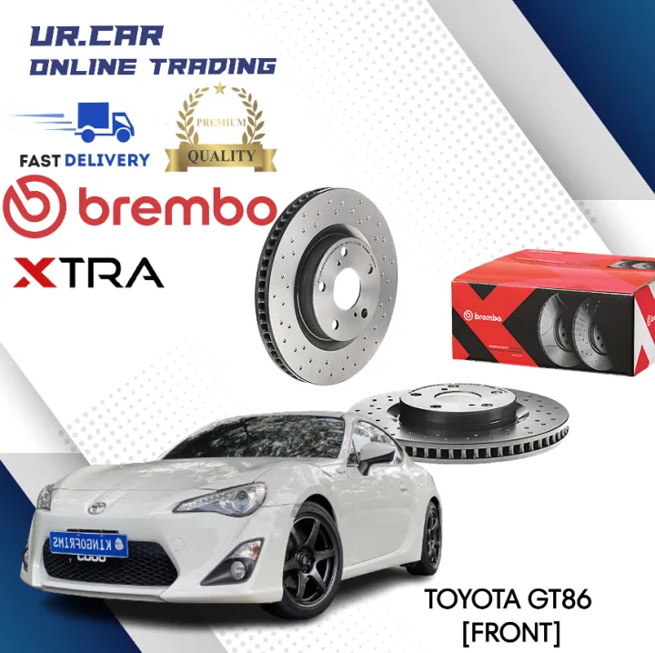 BREMBO XTRA TOYOTA GT86 DISC BRAKE ROTOR FRONT (DEPAN) 100% ORIGINAL ...