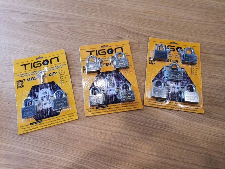 TIGON กุญแจระบบลูกปืนมาสเตอร์คีย์ 50 มิล จำนวน 2/4/5ชุด ใน 1 เซ็ท กุญแจ ...