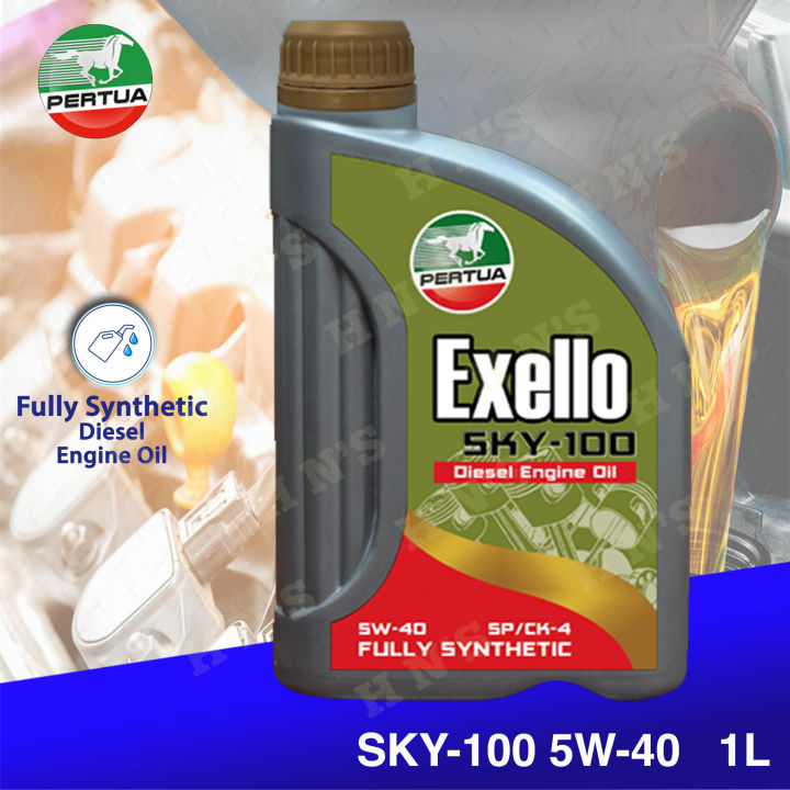PERTUA Exello Diesel Engine Oil Fully Synthetic Sky-100 Fully 5W-40 1L ...