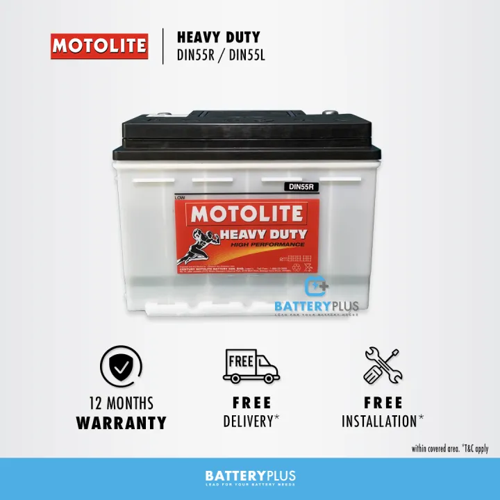 DIN55R | DIN55L | DIN55 Century Motolite Heavy Duty (WET) Car Battery ...
