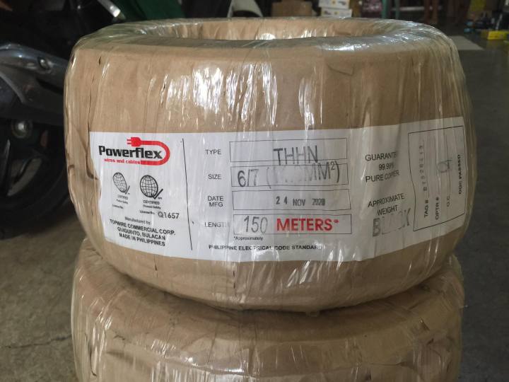 Powerflex 14mm2 (#6) THHN Stranded 150 meters/roll | Lazada PH