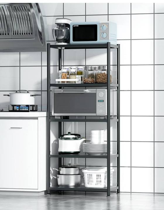 【Ready Stock Msia】5 Tier Stainless Steel Storage Rack Kitchen Shelf Rak ...