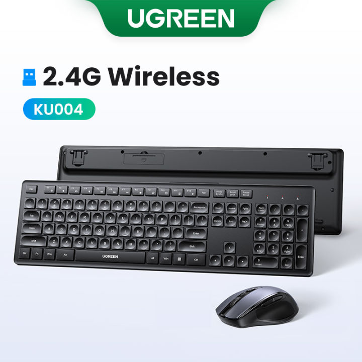 UGREEN 2.4G Wireless Keyboard 104 Key Computer Laptop Keyboard Black ...