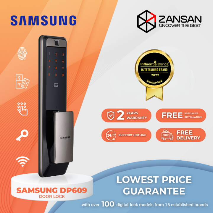 Samsung SHP- DP609 Digital Door Lock /Fingerprint / RFID Card ...