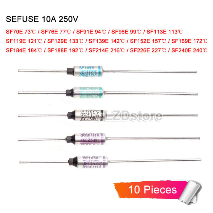 10pcs/lot SEFUSE Cutoffs Thermal Fuse SF70E SF76E SF91E SF96E SF113E ...