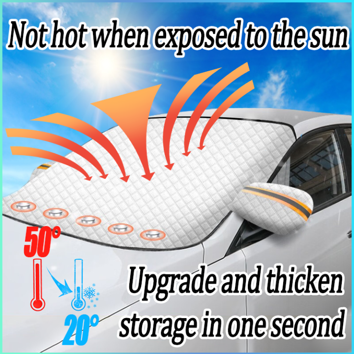 【Thickened version】Car Windshield Cover Car sun shade Aluminized Film ...