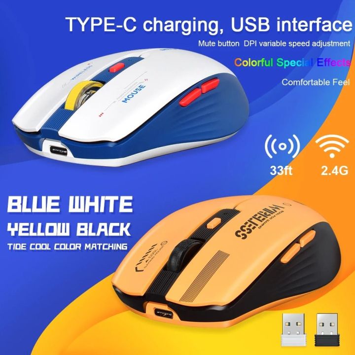 SH ABS LT-T19 2.4GHz Wireless Mouse Wireless Bluetooth Compatible LT ...