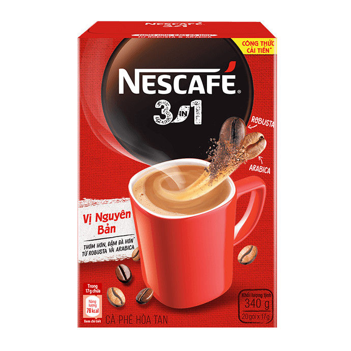 HỘP ĐỎ] Hộp cà phê hòa tan Nescafé 3in1 vị nguyên bản 320G(20 gói x 16g) | Lazada.vn