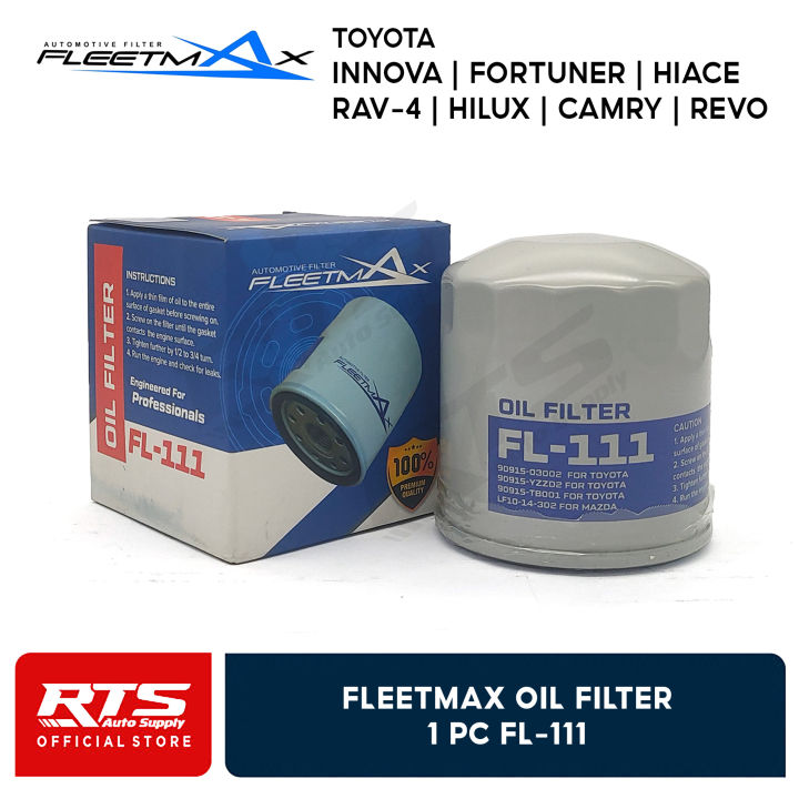 Fleetmax Oil Filter Toyota Fortuner Innova Hilux Revo Hiace Rav4 ...