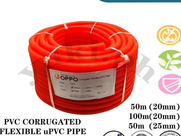 JQSB | | EOPPO/ROTO PVC ORANGE CORRUGATED FLEXIBLE uPVC HOSE PIPE | Lazada PH