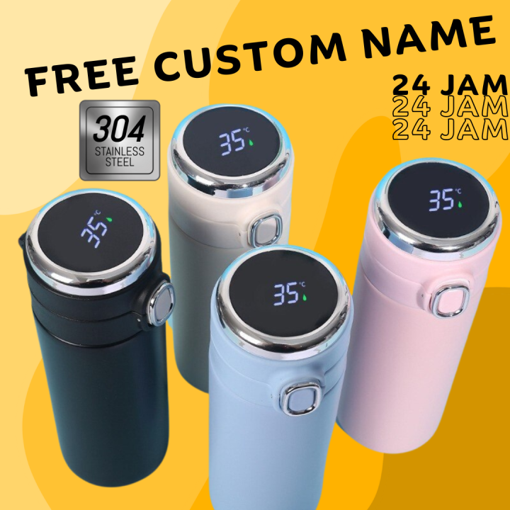 (Premium Quality) Smart LED Temperature Flask 400ml Display Bounce ...