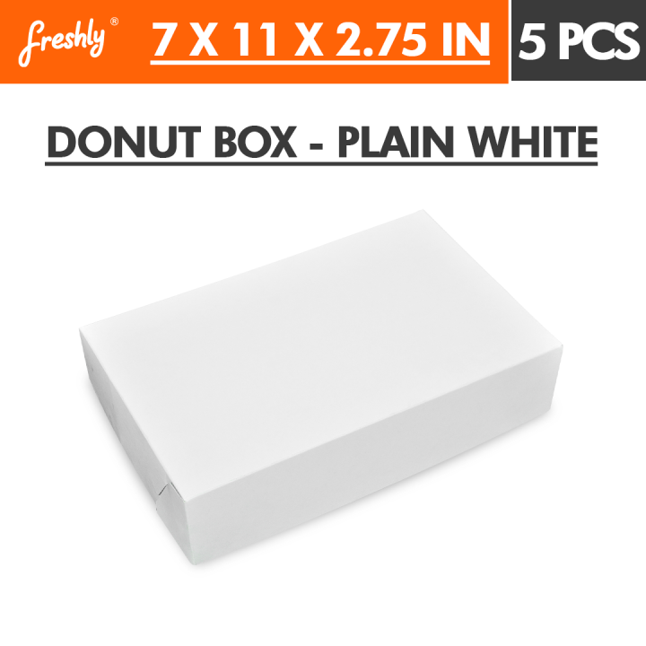 Donut box by 6 - Plain White - 5 sets | Lazada PH
