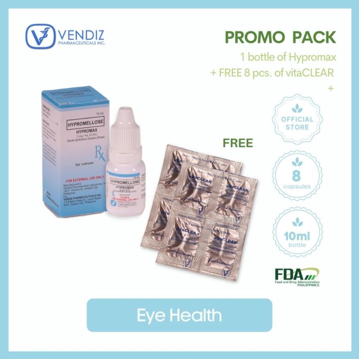 Vendiz Pharma Hypromax Eye Drops (Hypromellose) - for dry, itchy and ...