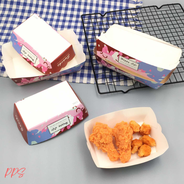 Disposable Boat Snack Tray Paper Food Tray Packaging Plate Snack Food ...