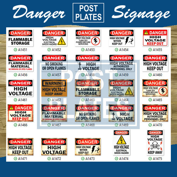 Warning (Signs) 1451-1475 Aluminum Metal Plates | Lazada PH