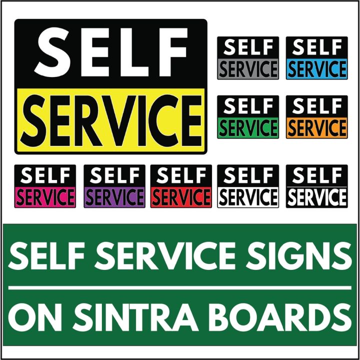 Self Service Signs For Business, Restaurants, Eateries, and Food Shops ...