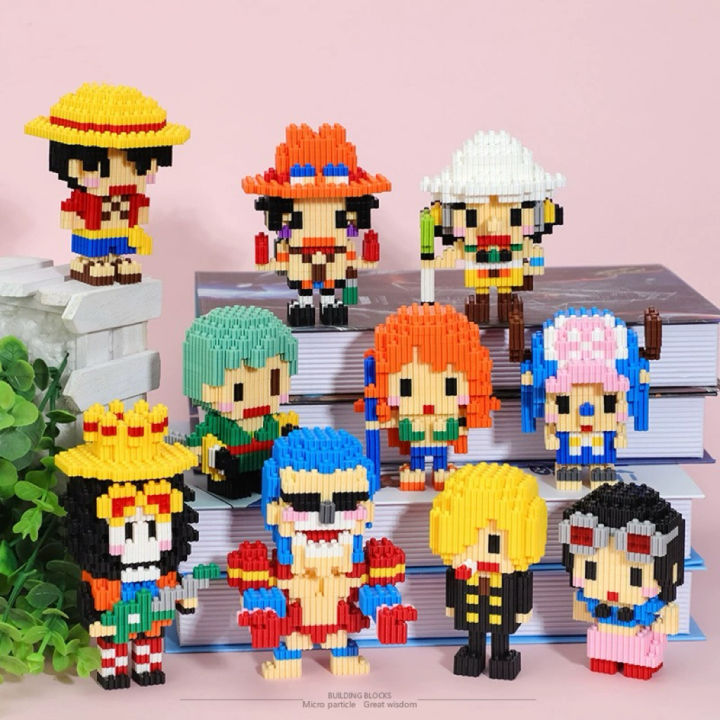 [On Hand] One Piece Luffy Mini Building Blocks Toys Cute Character ...