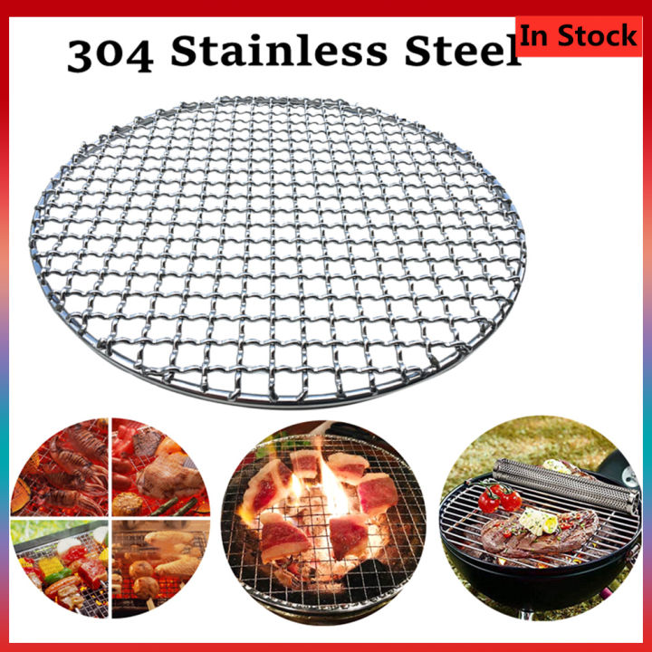 304 Round Stainless Steel Grillnet Grilling Beaf Chicken Fish ...