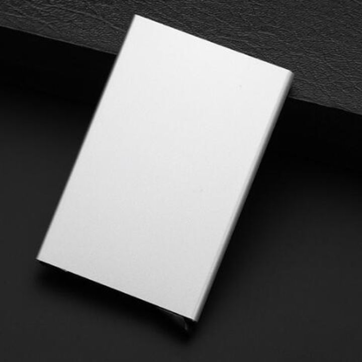 Pop-out RFID Card Holder Slim Aluminum Wallet Elasticity Back Pouch ID ...