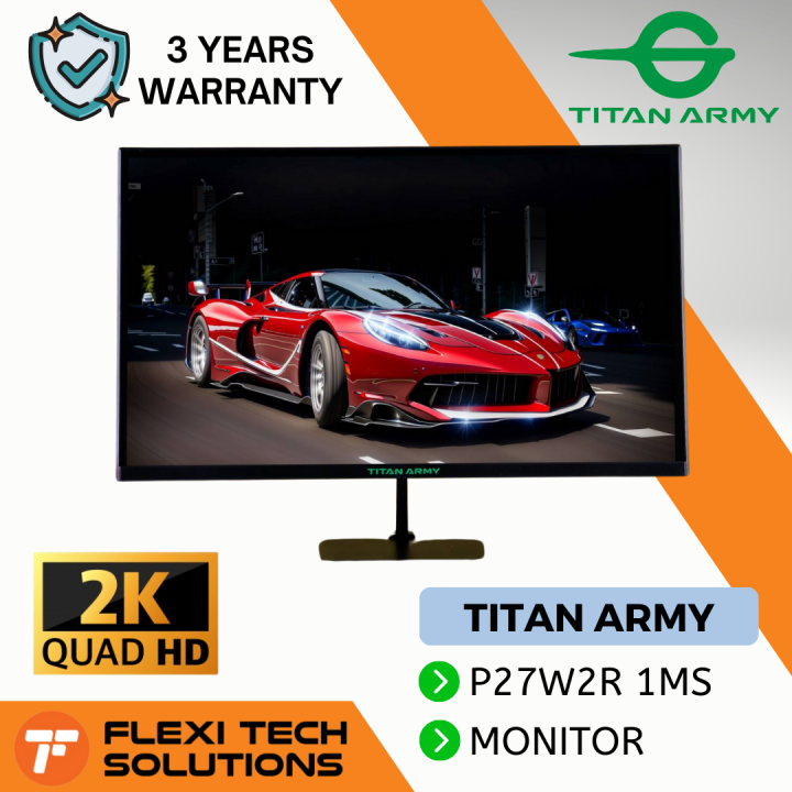 Flexi Tech TITAN ARMY 27” FAST IPS QHD 2K 180HZ 1MS GAMING MONITOR (P27W2R) | Lazada