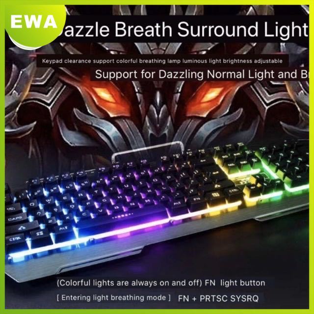 EWA 7Pin PK-810 Membrane Keyboard WolfBlaze 4 High End Illuminated ...