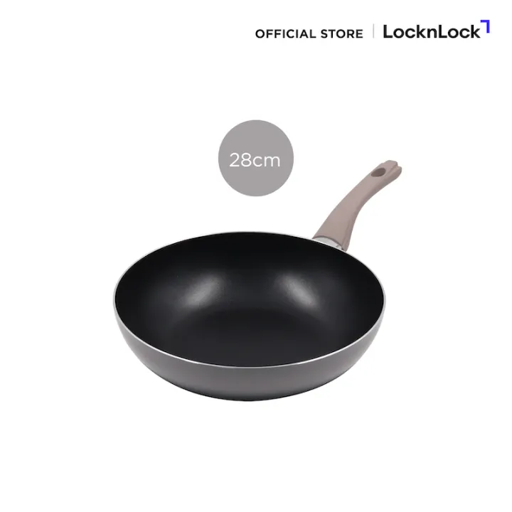 LocknLock กระทะก้นลึกเคลือบอะลูมิเนียม Grano IH Cookware ขนาด 28 cm ...