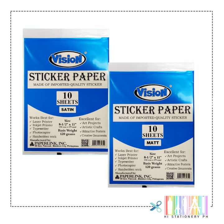 VISION Sticker Paper Matt Satin Printable | Lazada PH