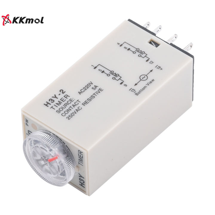 KKmol H3Y-2 DC12V 24V AC110V AC220VAC 8P 0-30 Second/Minutes Timing ...