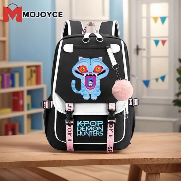 MOJOYCE Kpop Demon Backpack Large Capacity Demon Hunter School ...