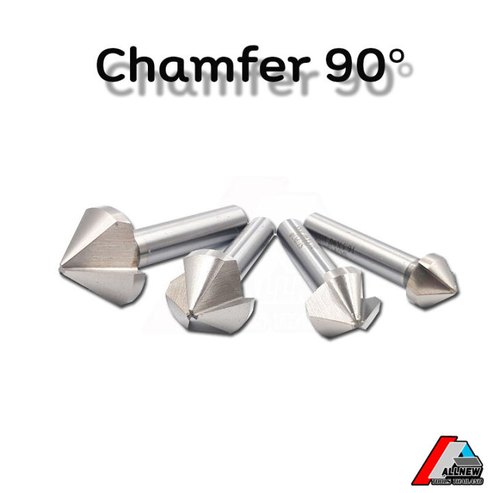 Chamfer แชมเฟอร์ เครื่องมือลบคมชิ้นงาน ดอกลบคม 90 องศา hss chamfer ...