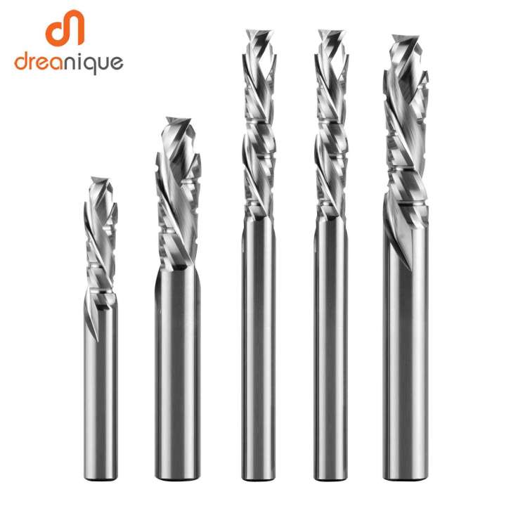 DREANIQUE Up Down Compression Milling Cutter Carbide CNC Router Bit 6mm ...
