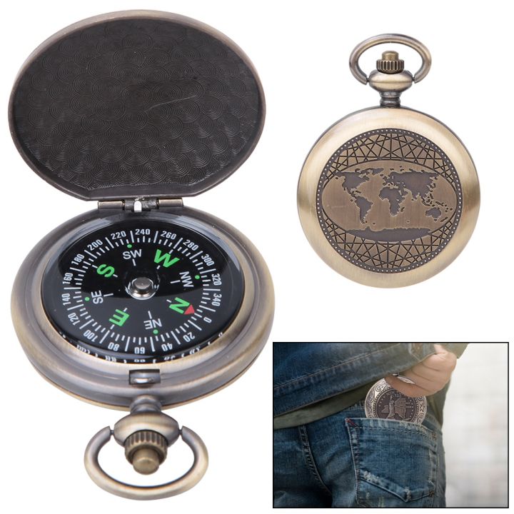 [Wondering] J35A Vintage Portable Zinc Alloy Flip Open Pocket Watch ...
