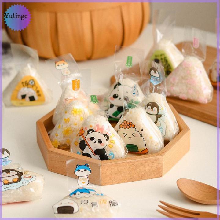 Yulinge 50 100Pcs Japenese Triangle Rice Ball Disposable Packaging Bag ...