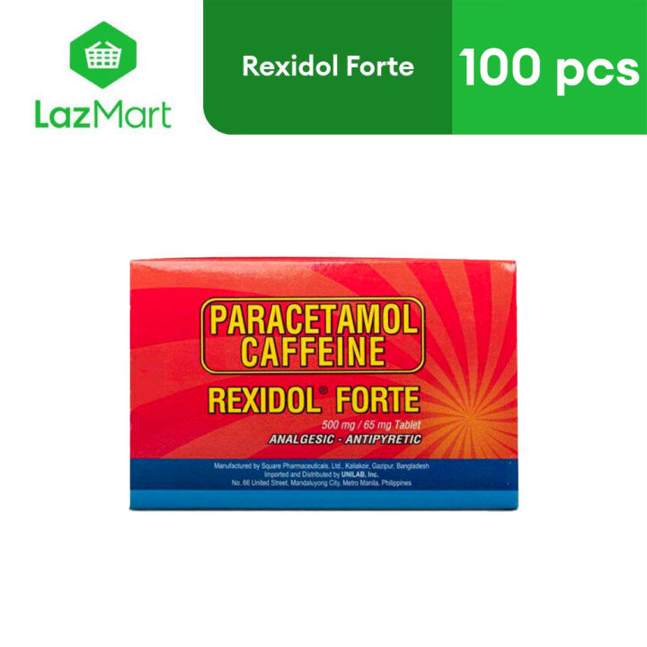 Rexidol Forte 100 Tablets Paracetamol + Caffeine - Mas Bilis Banat sa ...