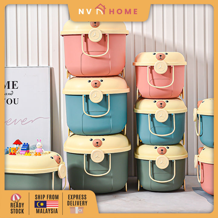 L/XL Size Household Dustproof Toy Storage Box Baby Clothes Snacks ...