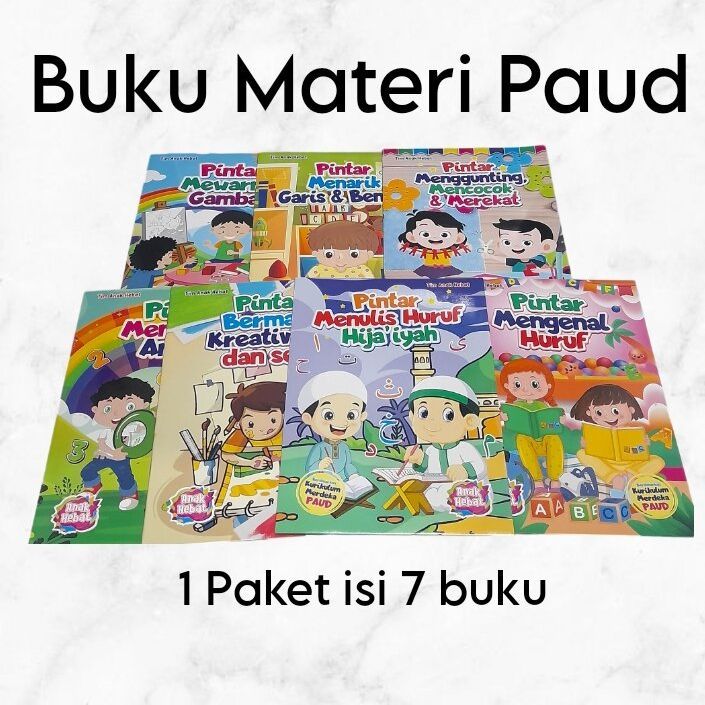 BUKU MATERI PAUD KURIKULUM MERDEKA 1 PAKET ISI 7 BUKU | Lazada Indonesia